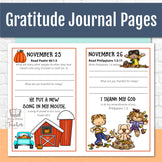 Gratitude Journal Pages with Thanksgiving Bible Verses, NOVEMBER Editi ...