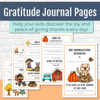 Thanksgiving Journal Pages with Thanksgiving Bible Verses UNDATED ...