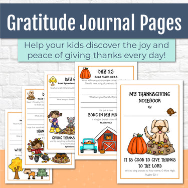 Thanksgiving Journal Pages with Thanksgiving Bible Verses UNDATED ...