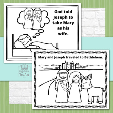 Jesus' Birth Christmas Coloring Pages : 15 Page Bible Nativity Story ...