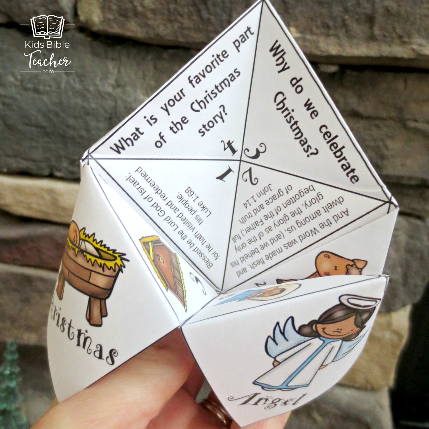 Jesus' Birth Origami Finger Puzzle for Christmas – Kids Bible Teacher