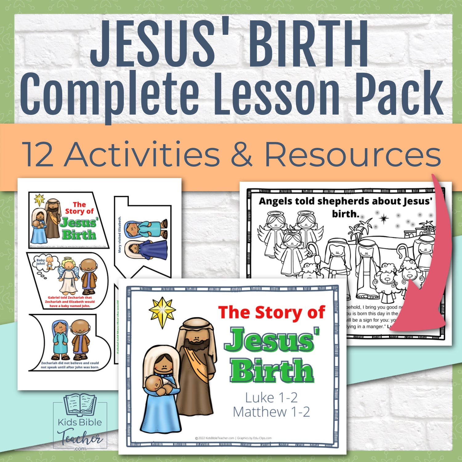 Jesus Birth Complete Nativity Bible Lesson Pack for the Advent Christm ...