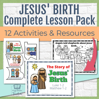 Jesus Birth Complete Nativity Bible Lesson Pack for the Advent Christm ...