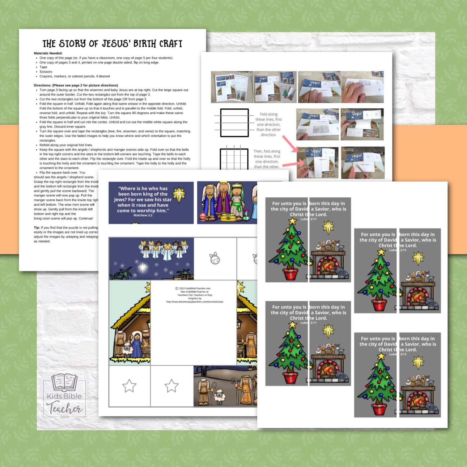 Jesus' Birth Infinity Folding Christmas Puzzle Craft for Kids – Kids ...