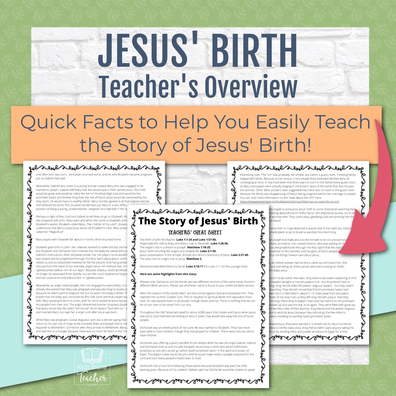 Jesus Birth Complete Nativity Bible Lesson Pack for the Advent Christm ...