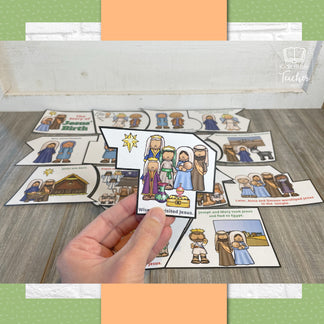 Jesus' Birth Huge Floor Puzzle and Mini Puzzle for Christmas with Nati ...