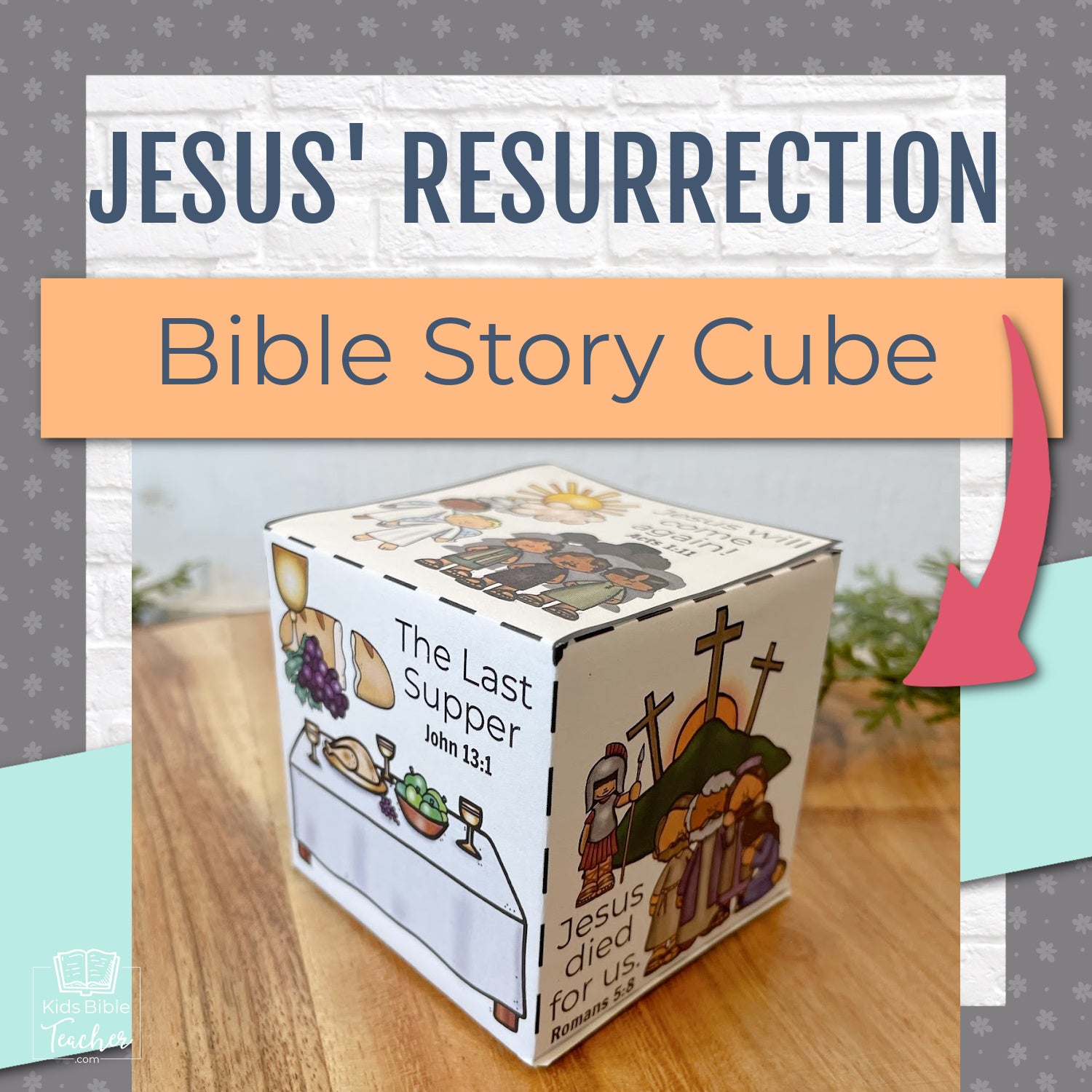 Jesus' Resurrection Bible Story Cube Bible Craft for Easter – Kids ...