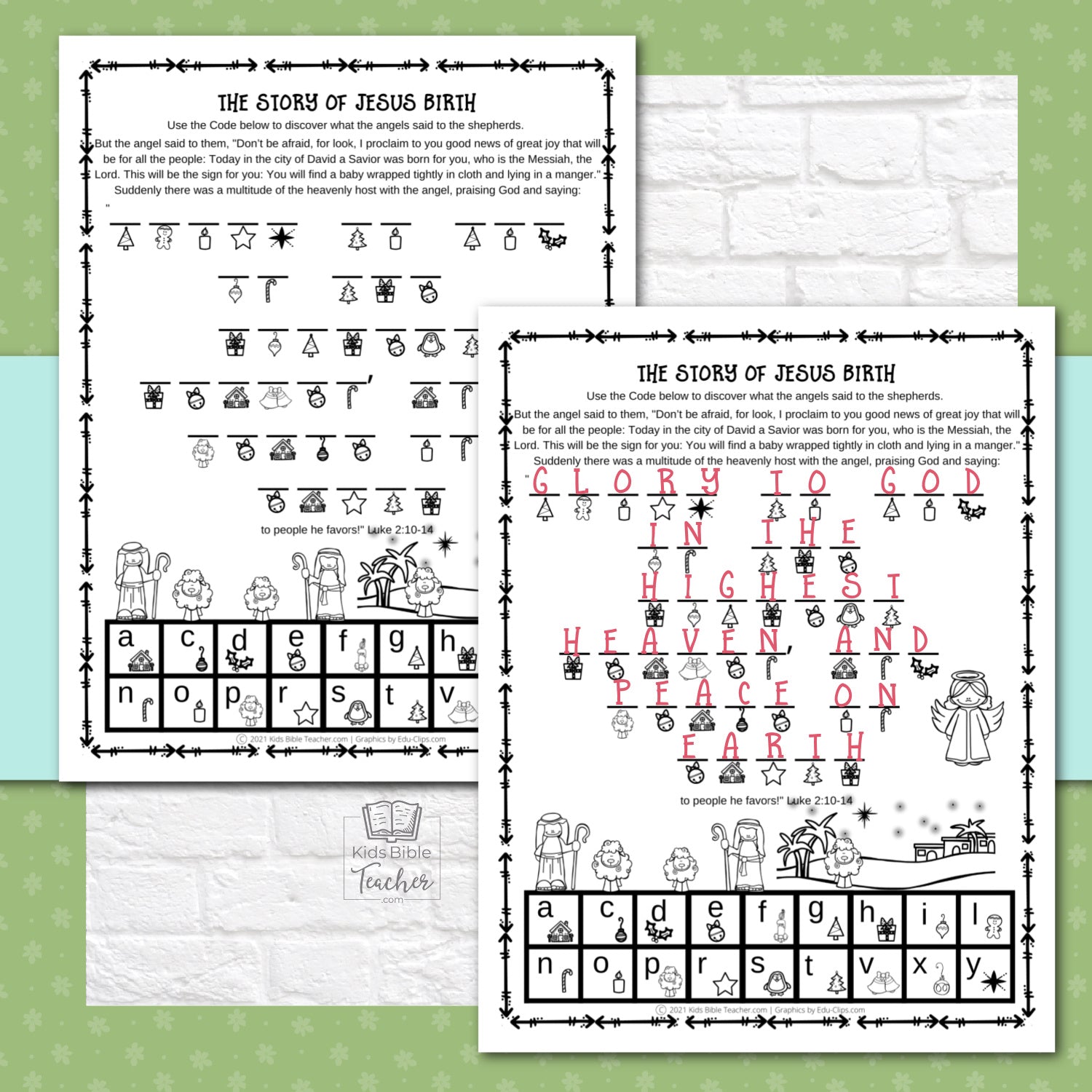 Jesus' Birth Christmas Activity Pages - 3 Nativity Worksheets for Kids ...