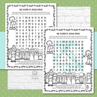 Jesus' Birth Christmas Activity Pages - 3 Nativity Worksheets for Kids ...