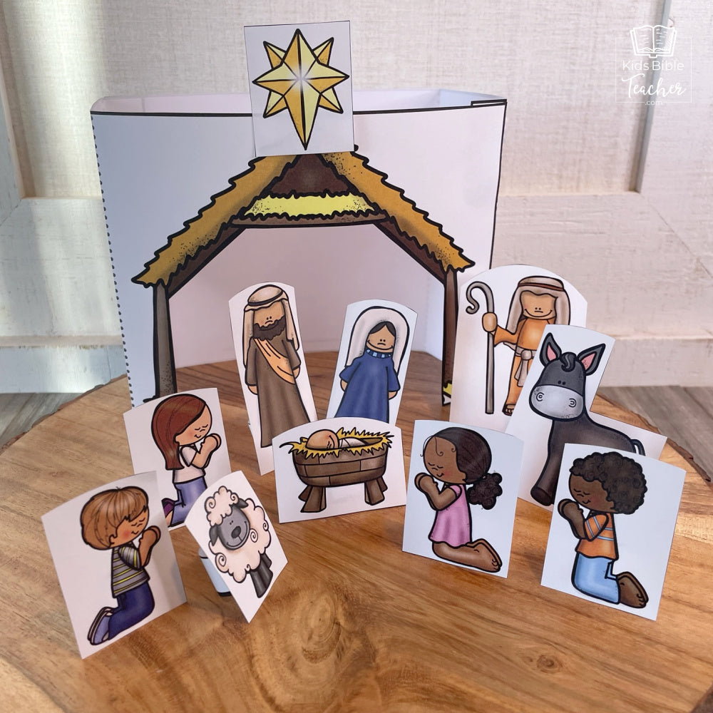 Jesus' Birth Paper Nativity Scene Craft for Christmas | Advent Christm ...
