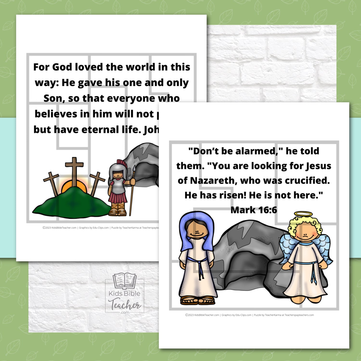 Resurrection Bible Verse Puzzles | Easter Bible Verse Puzzles for Kids ...