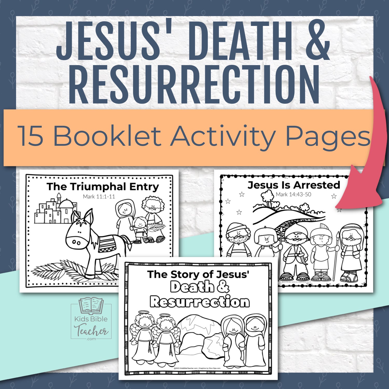 Jesus' Death and Resurrection Activity Easter Booklet Pages and Mini C ...