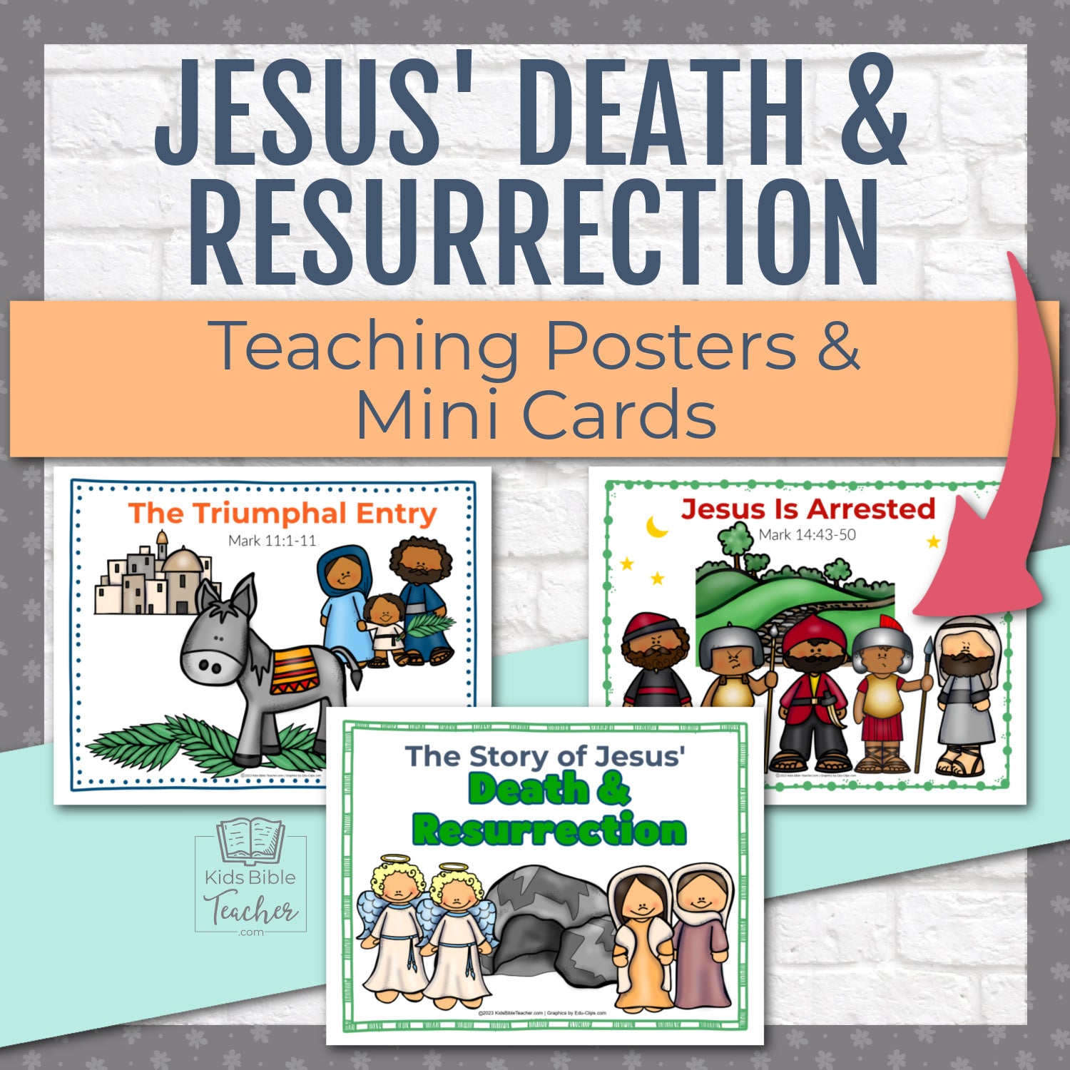 Jesus' Death and Resurrection Teaching Posters and Mini Cards - Easter ...