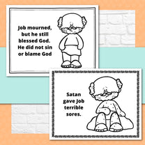 Job Bible Story Activity Booklet Pages - Bible Activity Pages for Clas ...