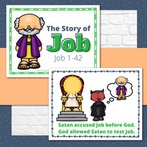 Job Bible Story Teaching Posters and Mini Cards – Kids Bible Teacher