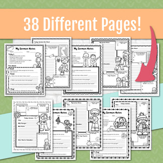 Seasonal and Holidays Sermon Notes Pack for Kids, Instant DIGITAL DOWN ...