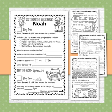 Noah's Ark Bible Lesson Pack for Preschool through 6th Grade – Kids ...