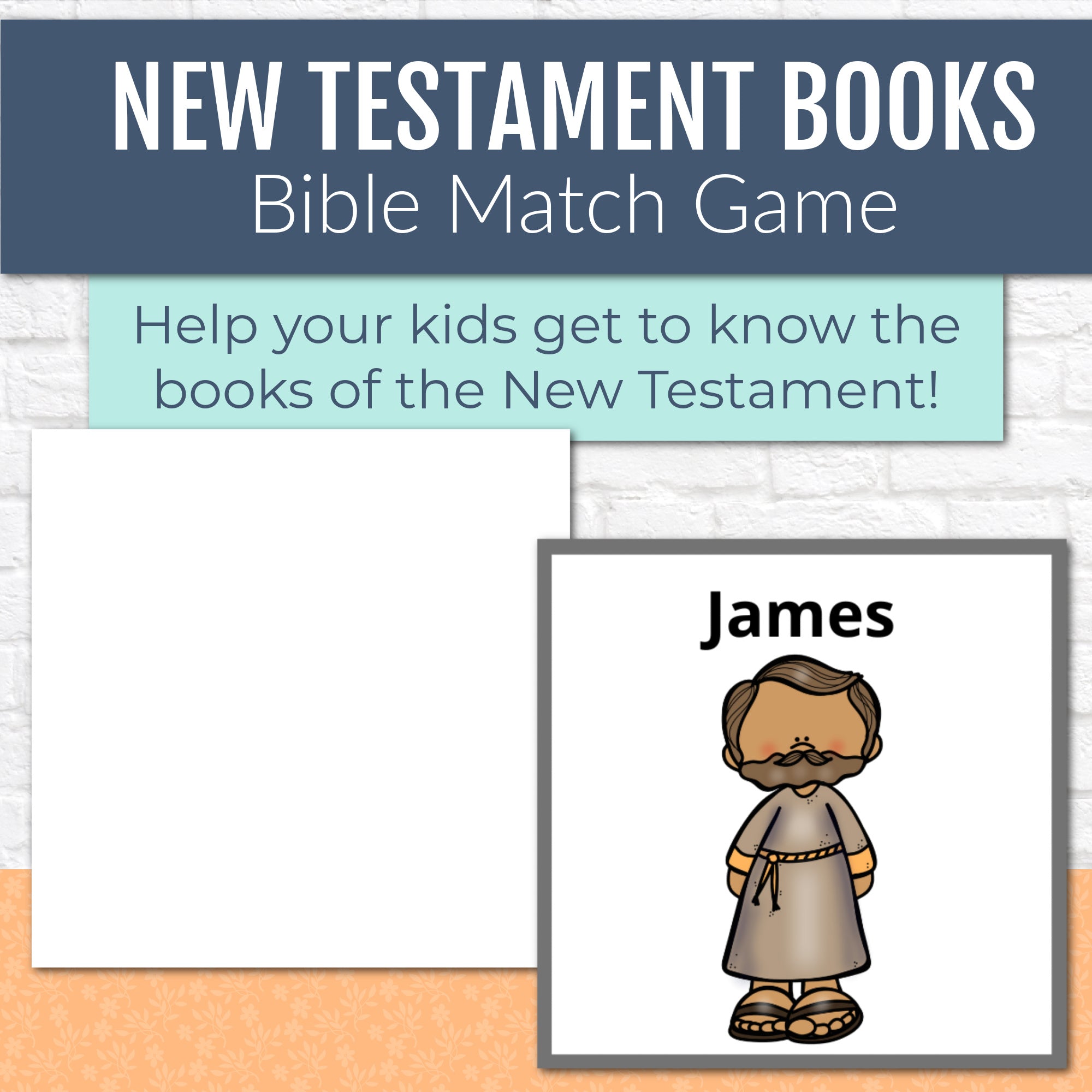 Bible Match Game - Bible Memory Game for New Testament Books of the Bi ...