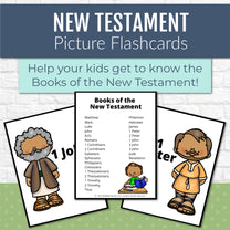 New Testament Books of the Bible Flash Cards with Pictures for Kids ...