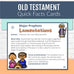 Old Testament Books of the Bible Quick Facts Cards – Kids Bible Teacher