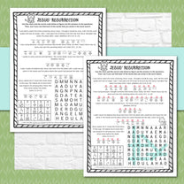 Jesus' Resurrection Activity Pages Easter Story Worksheets for Kids ...