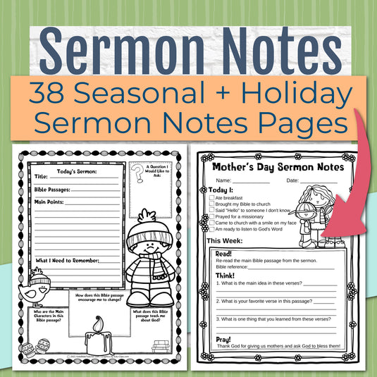 Sermon Notes – Kids Bible Teacher