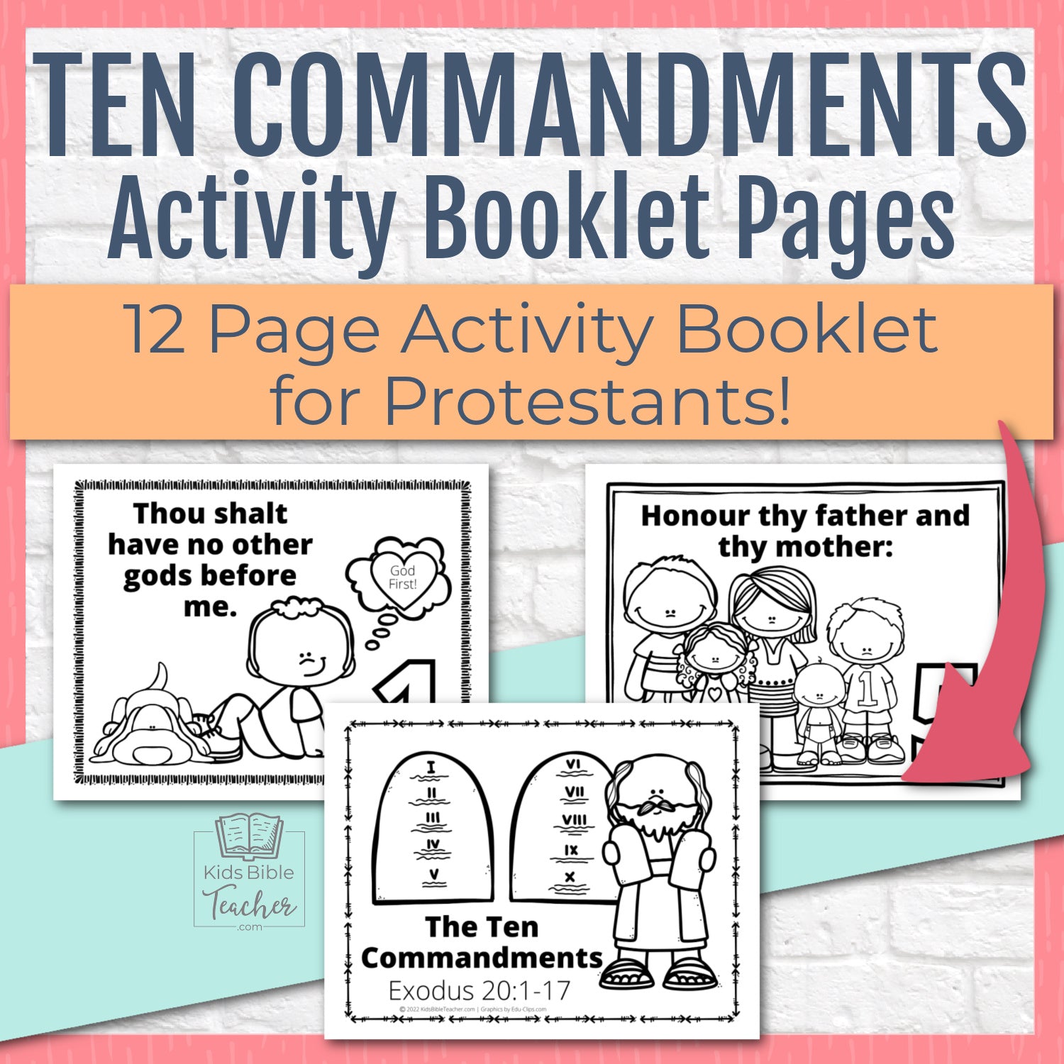 Ten Commandments Activity Booklet Pages for Protestants – Kids Bible ...
