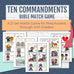 Ten Commandments Match Game for Kids - Bible Memory Game (Protestant ...