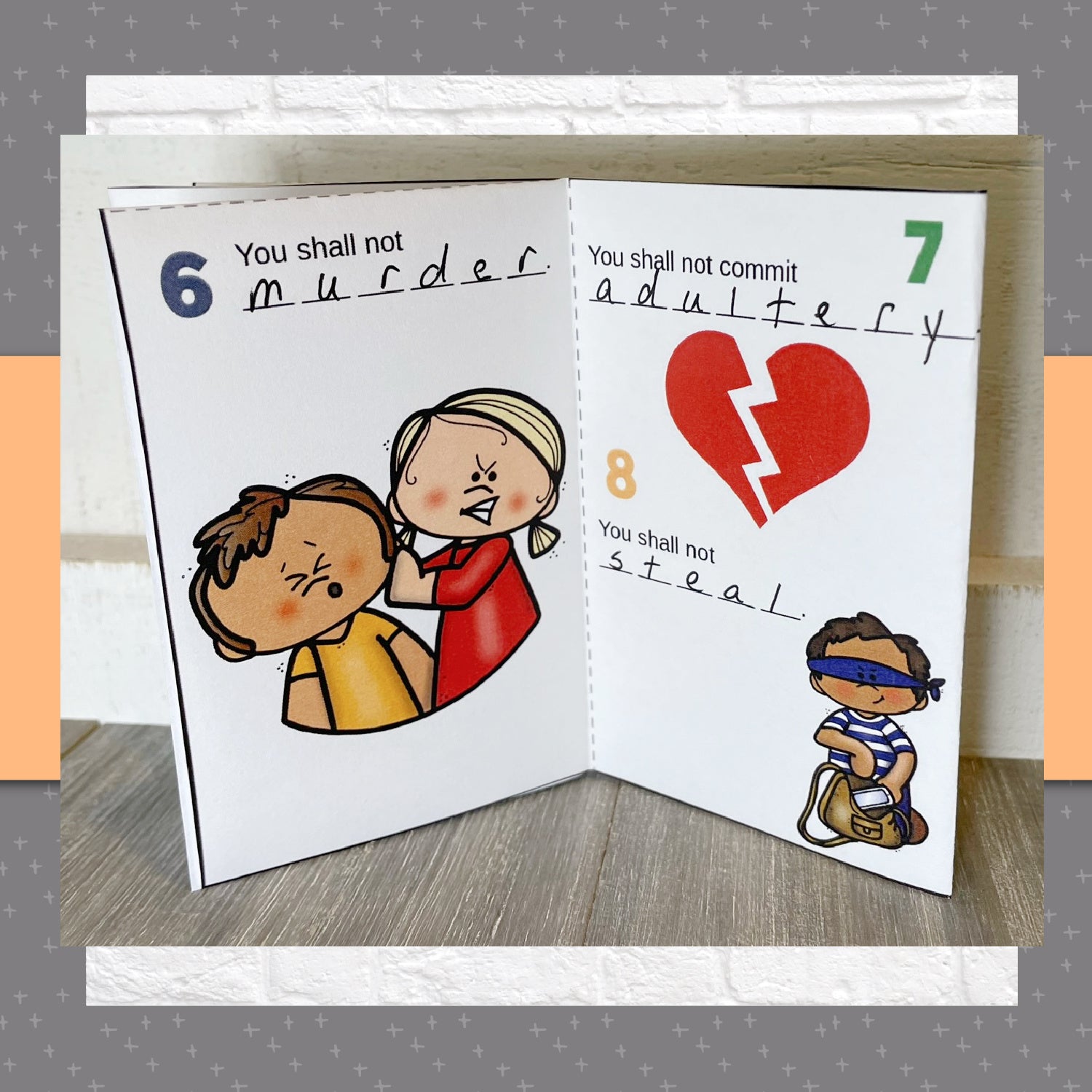 Ten Commandments Mini Book Craft Activity – Kids Bible Teacher