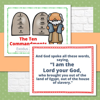 Ten Commandments Teaching Posters and Mini Cards for Protestants – Kids ...