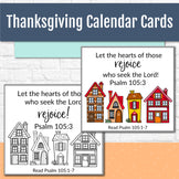 Thanksgiving Calendar Cards with Bible Verses - November Calendar Card ...