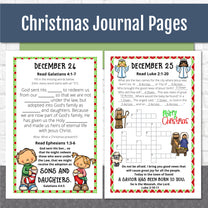 December Journal Pages with Bible Verses - Christmas Journal Pages for ...
