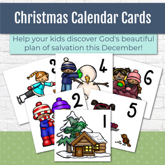 December Calendar Cards with Christmas Bible Verses - Advent Calendar ...