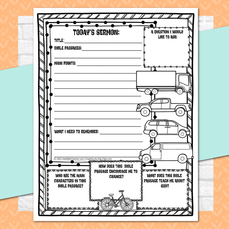 Sermon Notes – Kids Bible Teacher