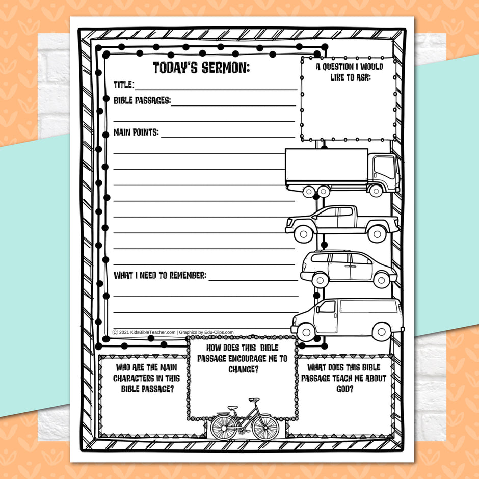 Sermon Notes – Kids Bible Teacher