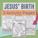 Jesus' Birth Christmas Activity Pages - 3 Nativity Worksheets for Kids ...